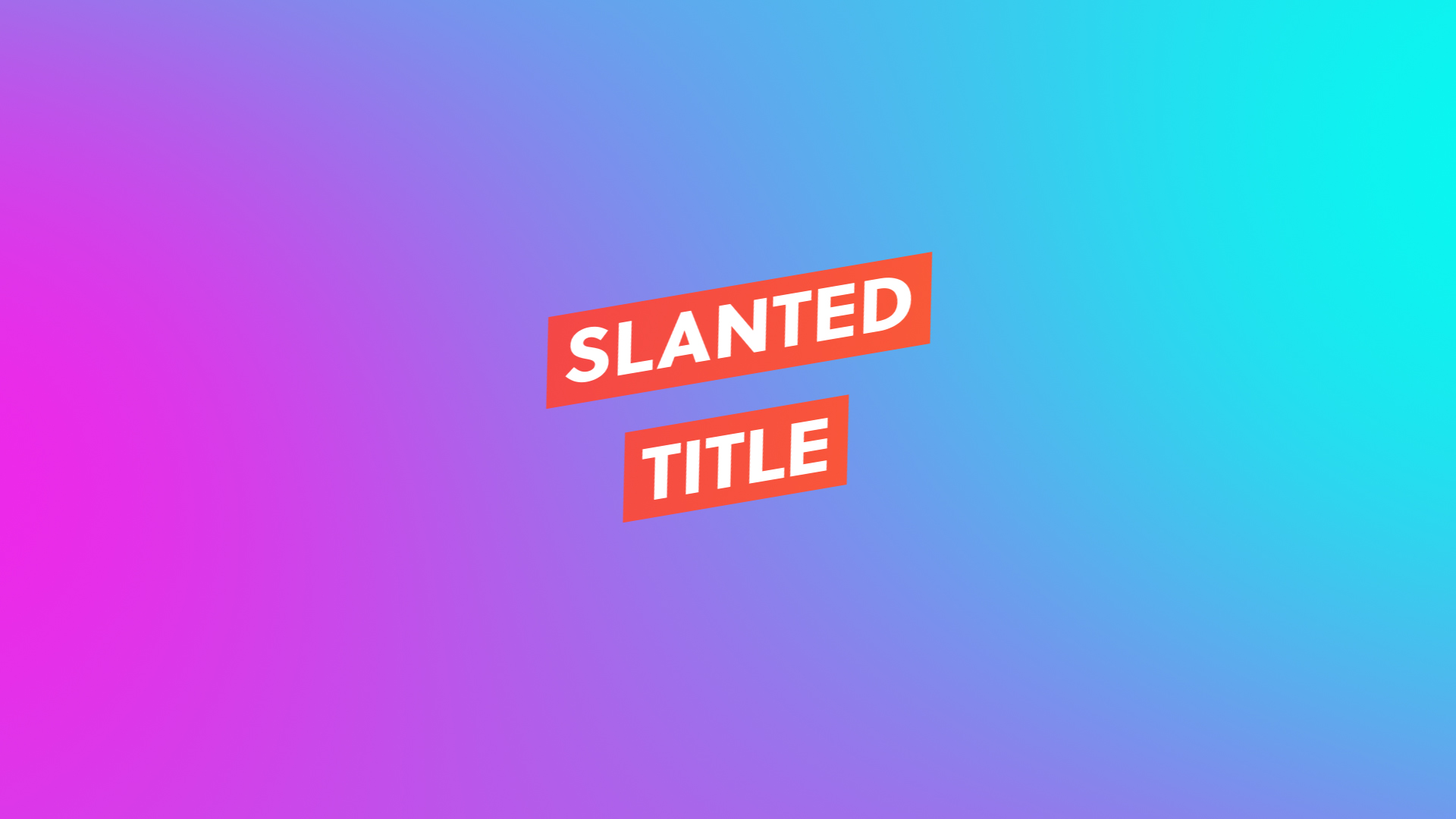 Slanted Gradient Title - MOGRT
